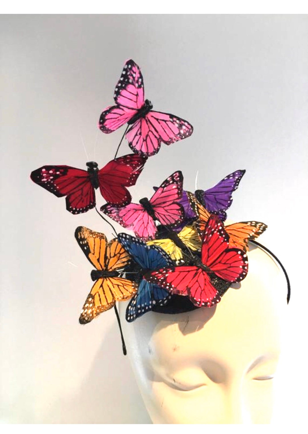 Butterfly Fascinator- Monarch Hat - Wedding - Etsy