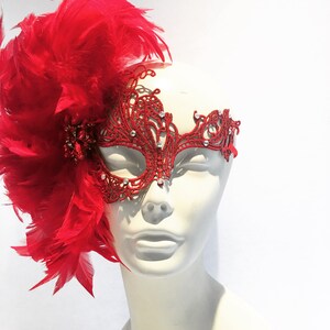 Gold Feather Mask- Masquerade Mask- Halloween- Mardi Gras - Etsy