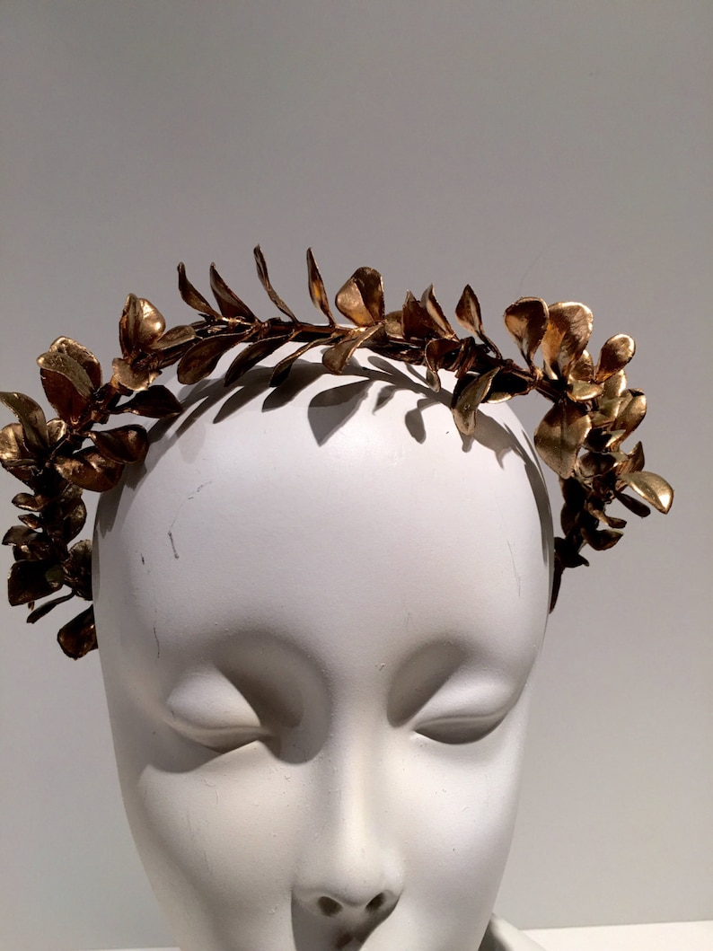 Caesar Headpiece Goddess Headdress gold Leaves | Etsy
