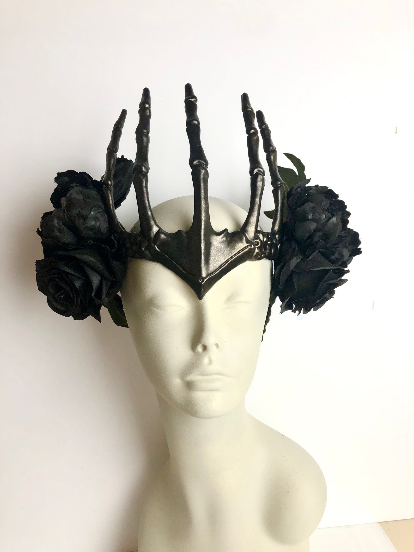 Evil Crown Bones Crown With Flowers - Etsy