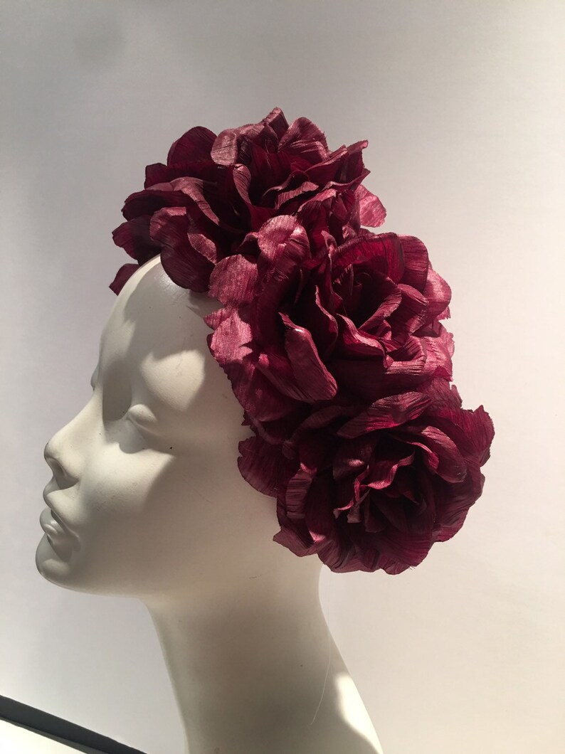 Black Rose Headband- Flower Headpiece - Etsy