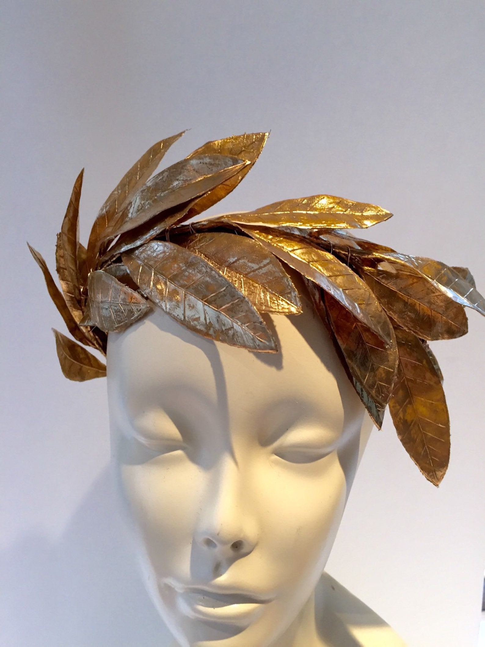 Gold Leaf Caesar Crown Toga Headband - Etsy