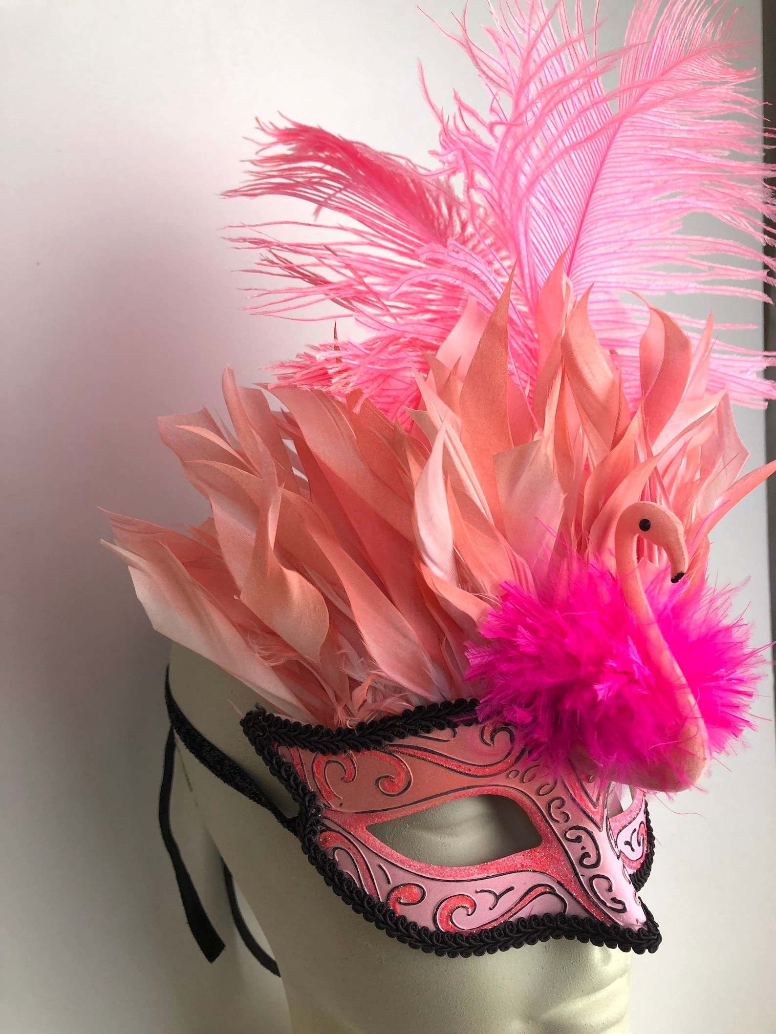 Flamingo Mask Mardi Gras Mask Masquerade | Etsy