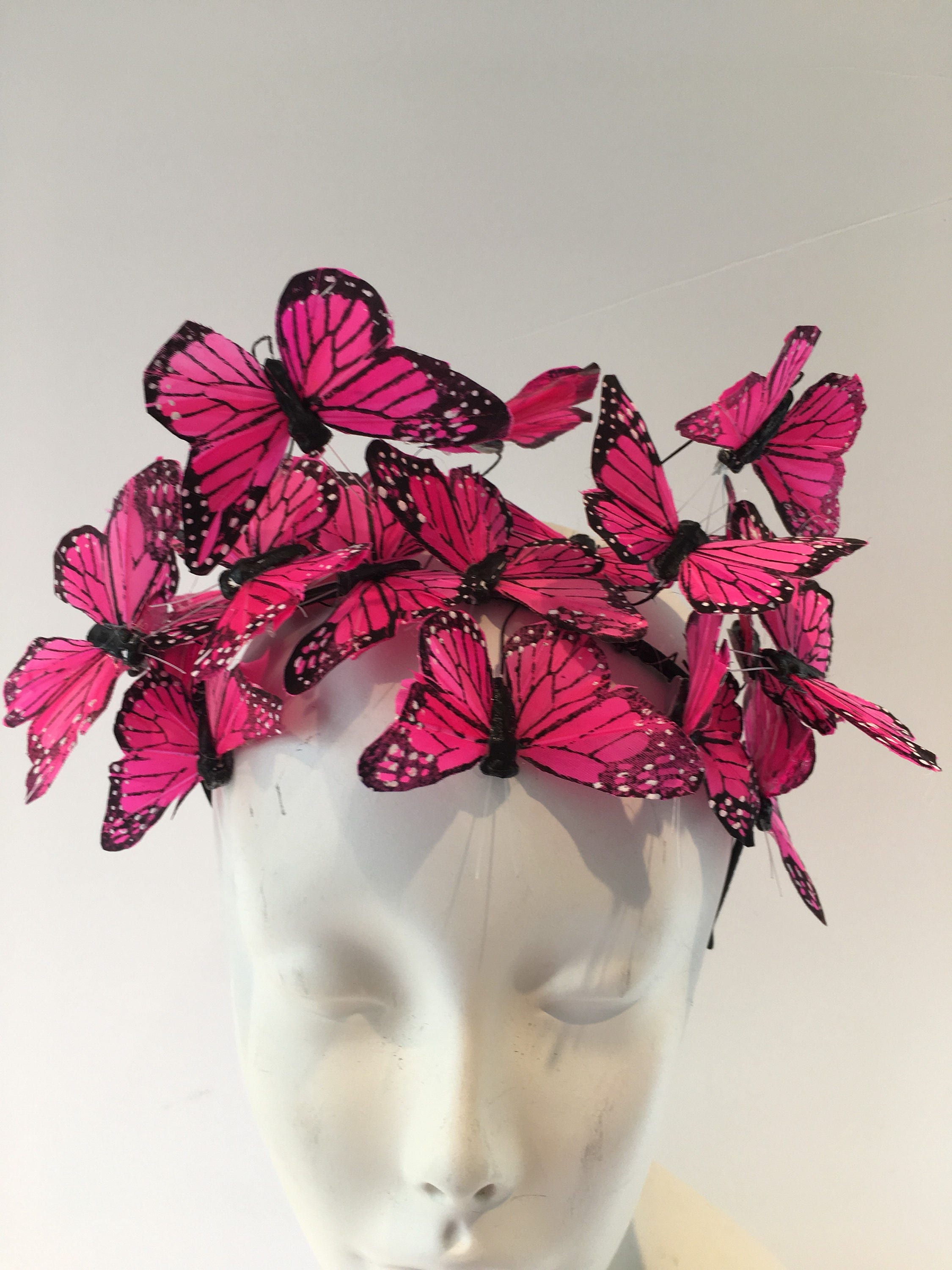 Butterfly Headpiece Fascinator Derby Hat | Etsy