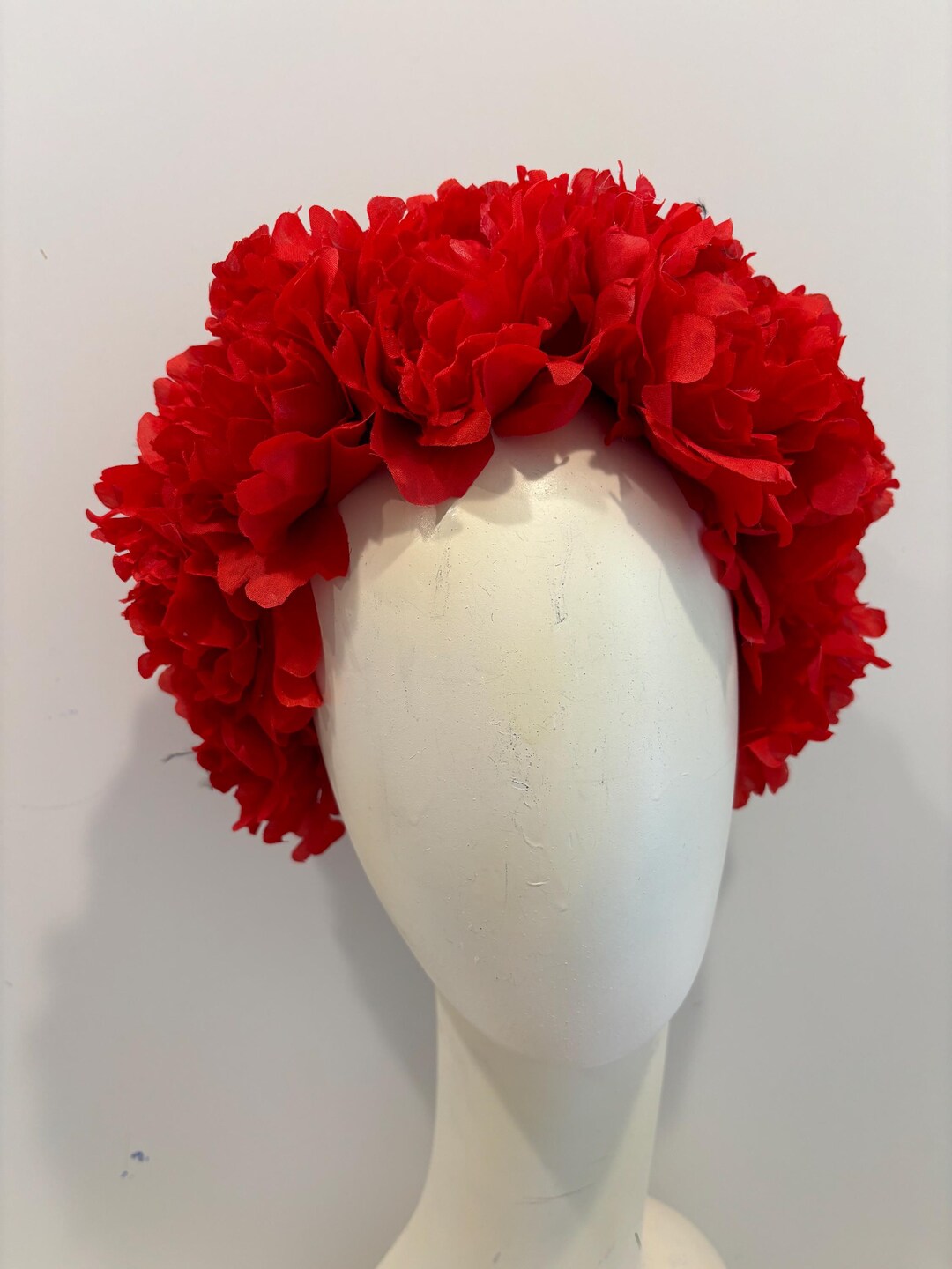 Red Flower Crown Festival Headband - Etsy