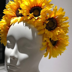 Sunflower Headpiece- Yellow Flower Headdress - Etsy