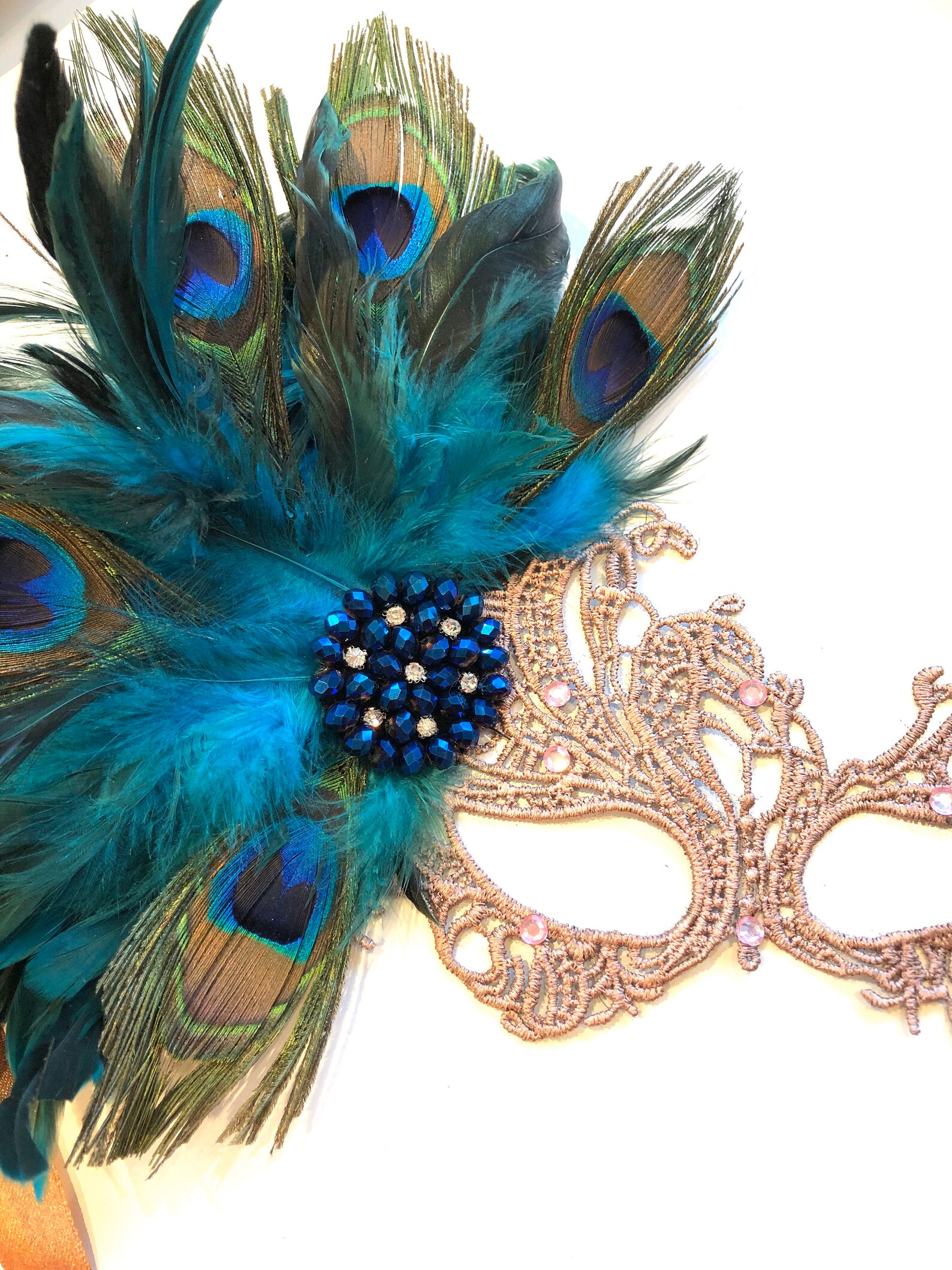 Peacock Masquerade Mask Halloween Lace mask | Etsy