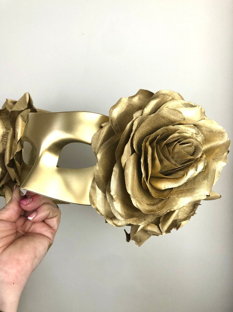 Gold Flower Masquerade Mask: Costume Ball Mask - Etsy