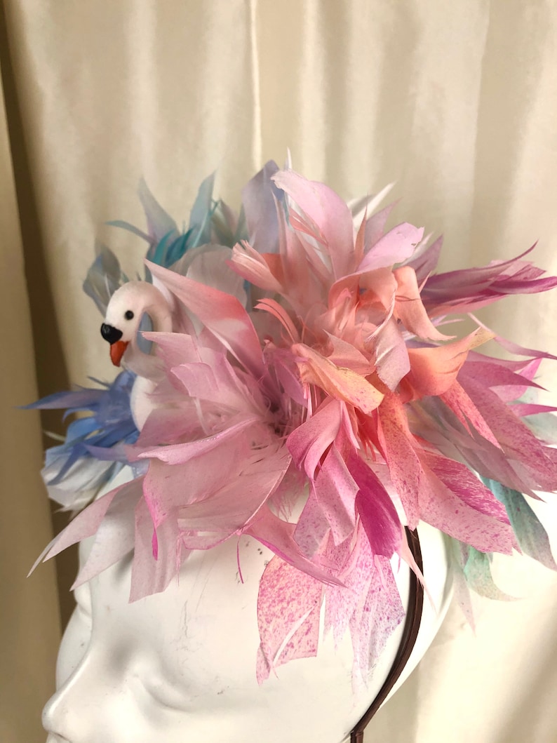 Fascinators -bird Headband- Swan Lake Costume - Etsy
