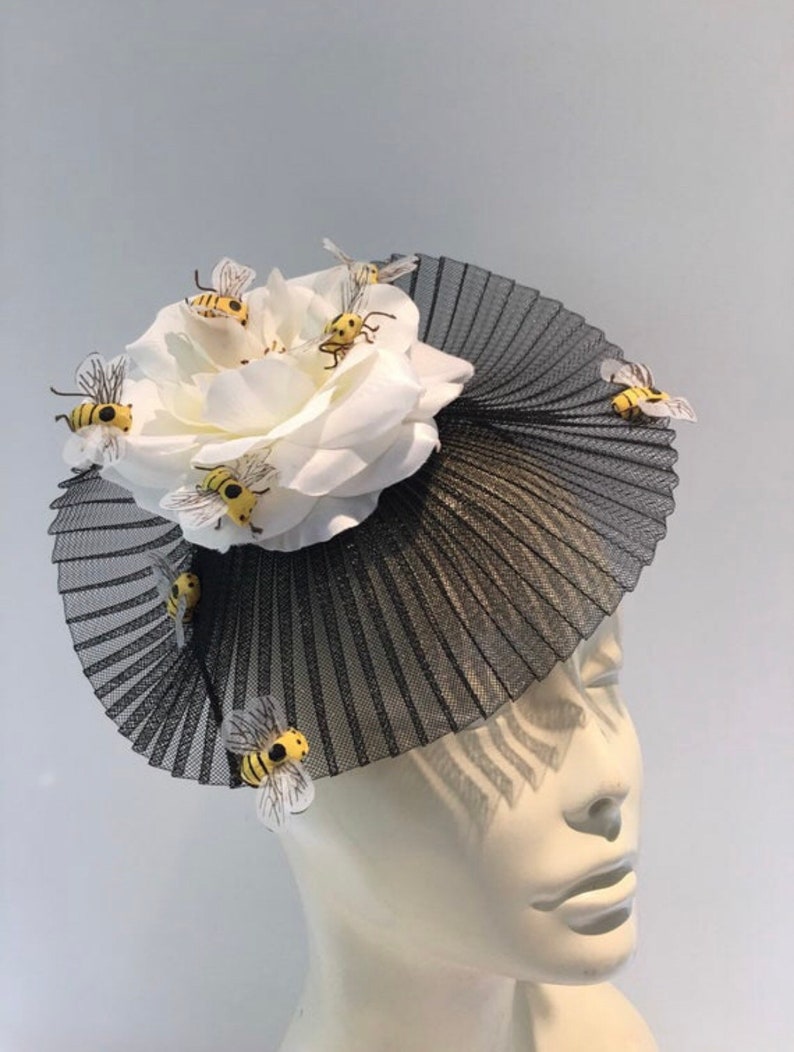 Ivory Fascinator bee Headpiece for Kentucky Derby - Etsy