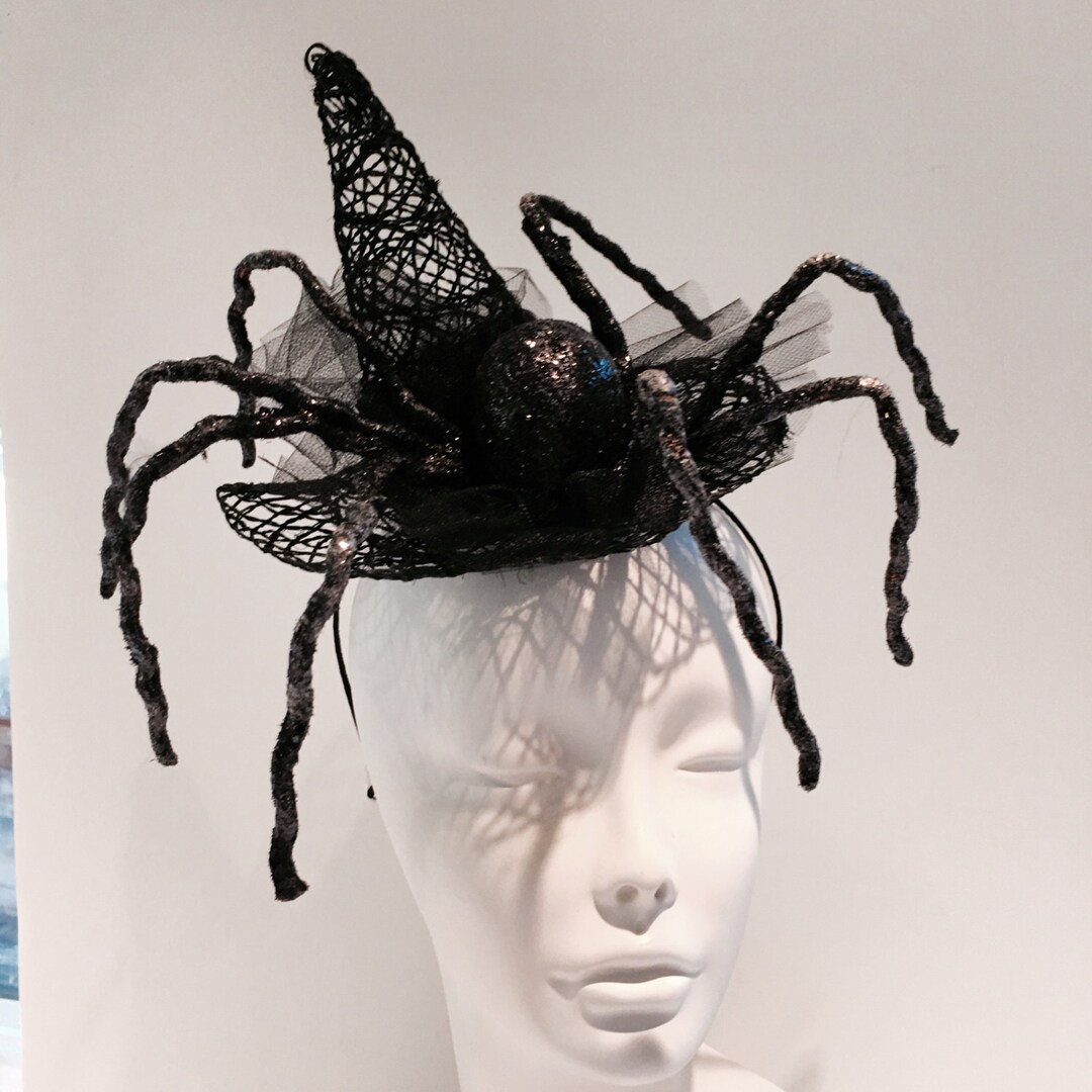 Mini Witch Hat Halloween Hat Wicked Witch costume Spider Hat - Etsy