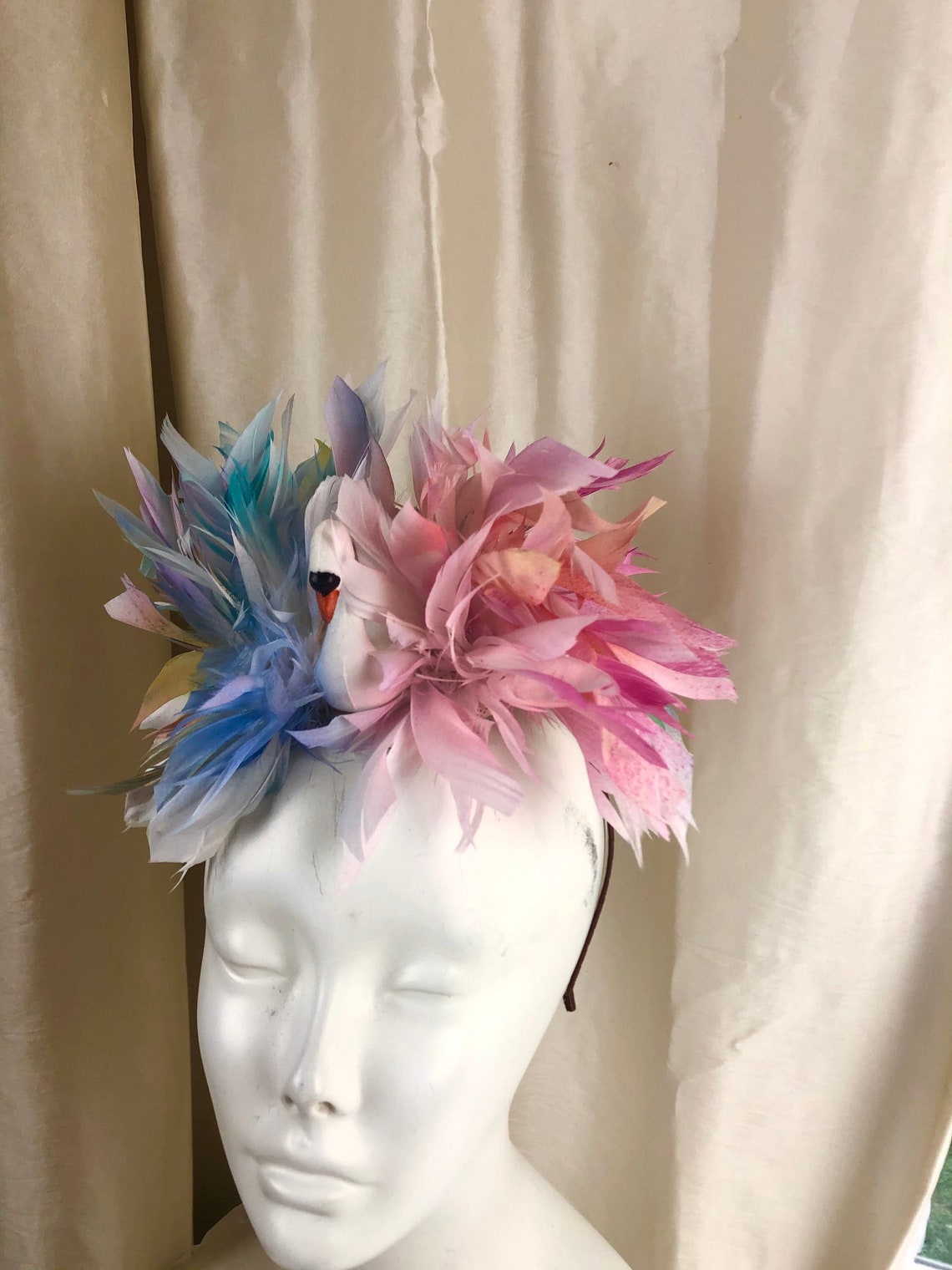 Fascinators Bird Headband Swan lake costume | Etsy