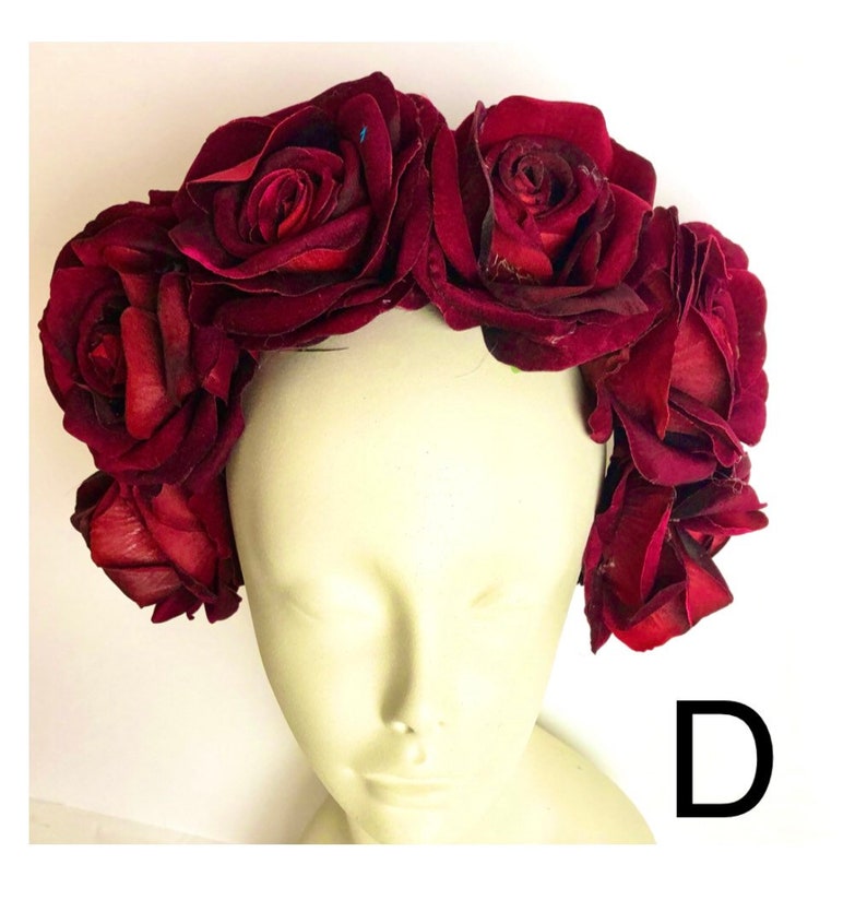 Red Rose Headpiece- Flower Headband - Etsy