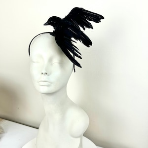 Black Fascinators- Crow Costume -raven Bird Headband- Halloween - Etsy