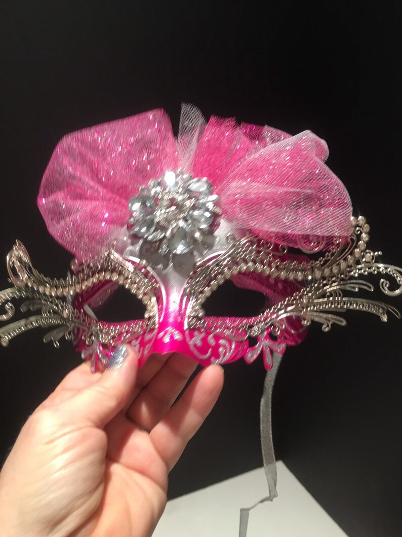 Hot pink Mask Womens Masquerade mask | Etsy