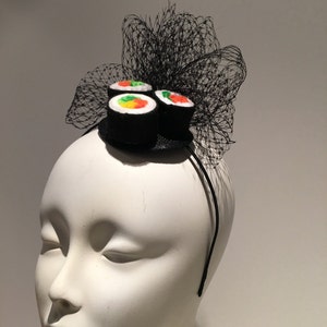 Fun Fascinator -derby -sushi - Miniature Food - Etsy