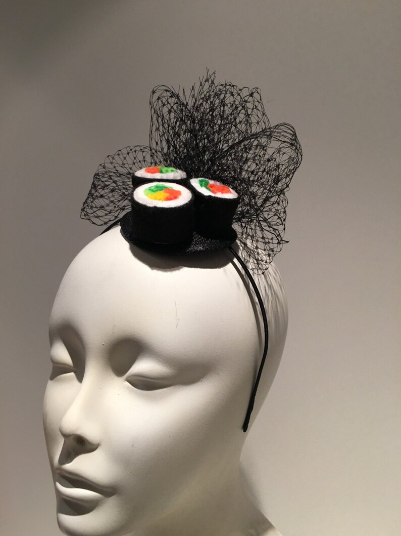 Fun Fascinator Derby Sushi Miniature food | Etsy