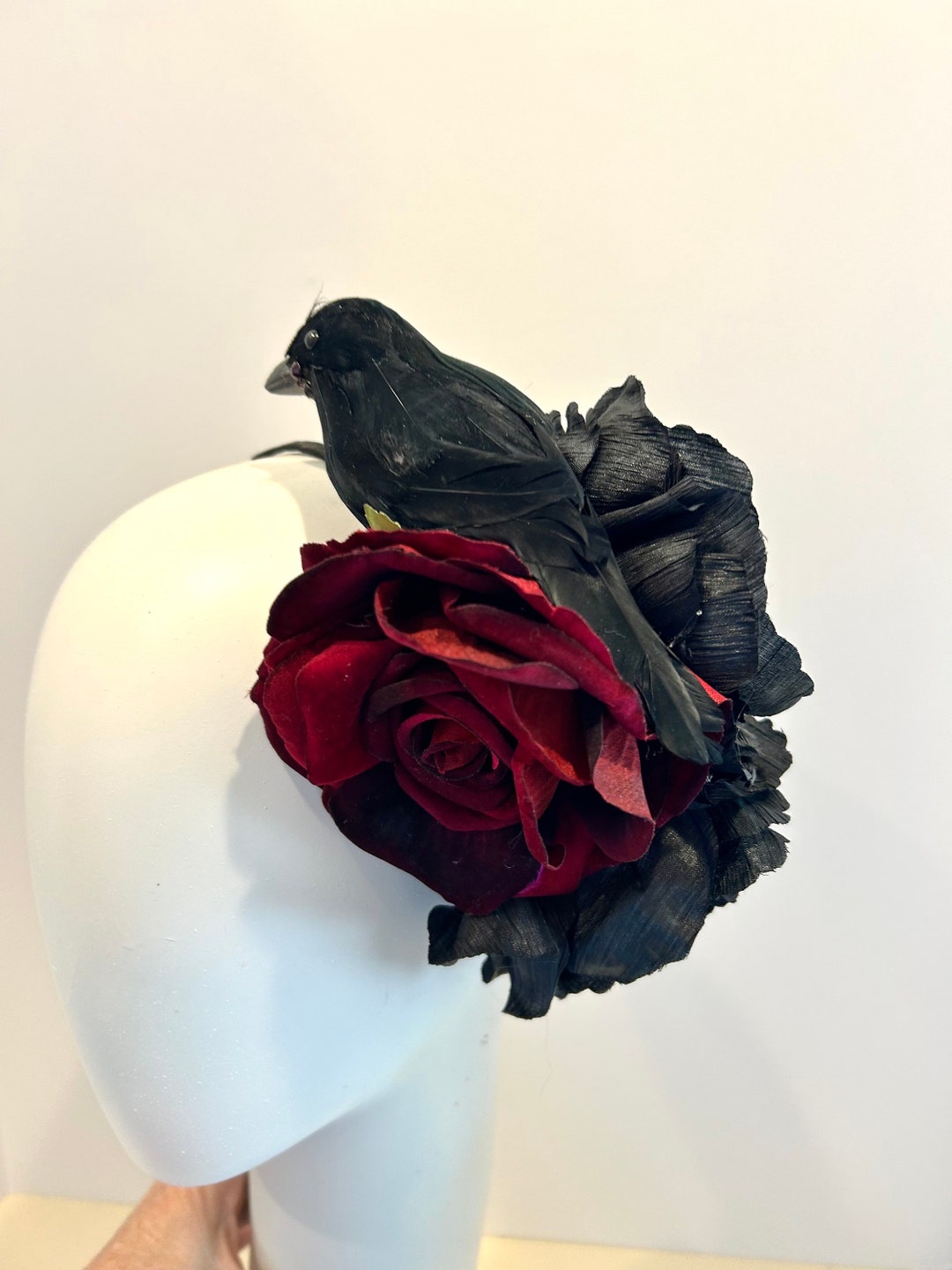 Crow Fascinator -moira Rose- Bird Headpiece -halloween - Etsy