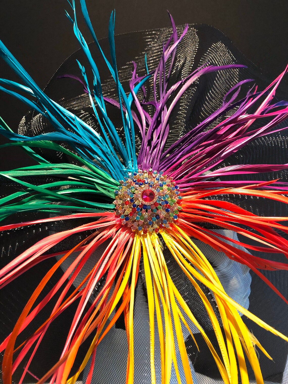 Fascinator for Derby Horse Race Large Brim Tea Party - Etsy