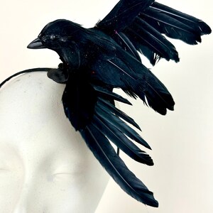 Black Fascinators- Crow Costume -raven Bird Headband- Halloween - Etsy