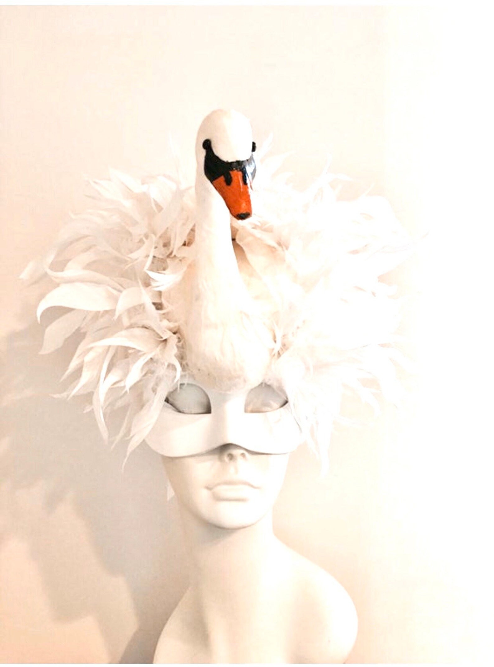 Swan Mask for Masked Ball Swan Lake Diner En Blanc Bird - Etsy