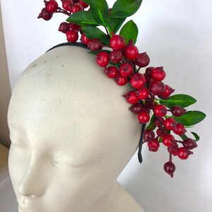 Holly Headbands Holiday Headpiece red Berry Christmas Headpiece - Etsy