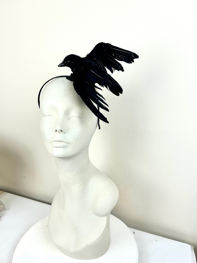 Black Crow Fascinator - Costume -halloween- Goth - Etsy