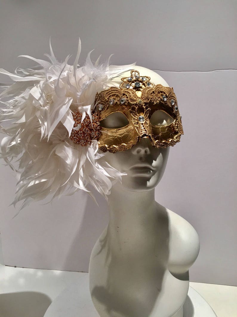 Gold Halloween Masks Venetian Mask Masquerade - Etsy