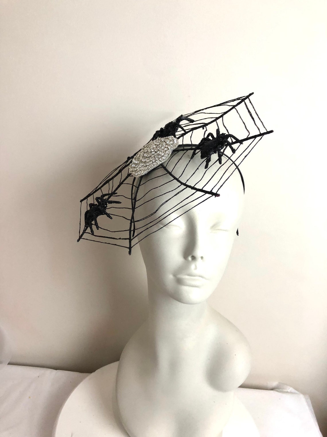 Spider Web Fascinator Halloween Costume Black Widow - Etsy