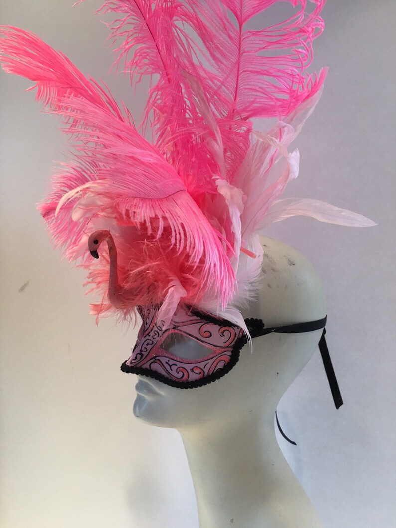 Máscara de flamenco Máscara de Mardi Gras Mascarada | Etsy