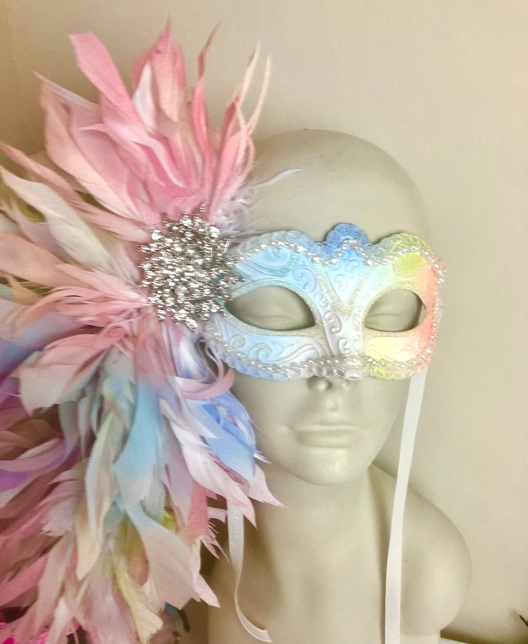 Pastel Masquerade Mask- Mardi Gras- New Years- Halloween - Etsy