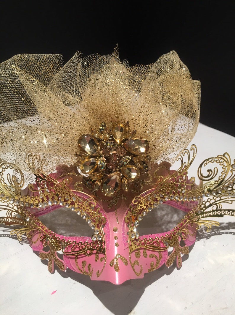 Hot pink Mask Womens Masquerade mask | Etsy