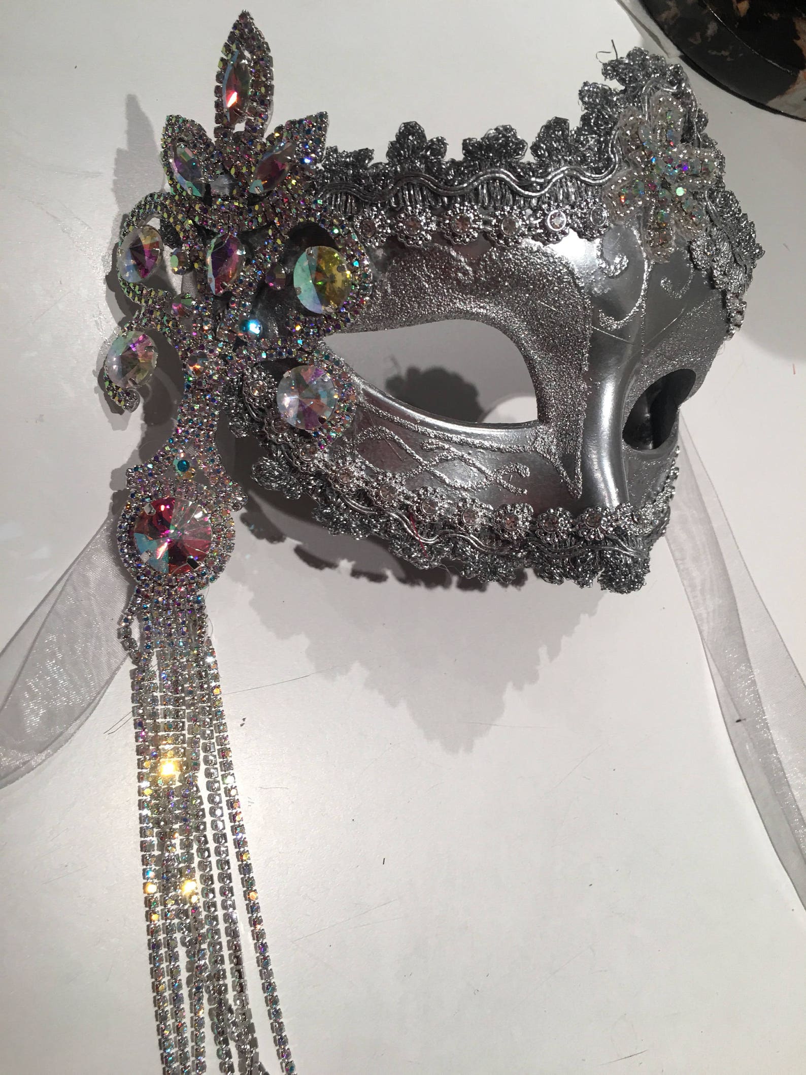 Gold Mask Rhinestone Mask Halloween Masquerade | Etsy