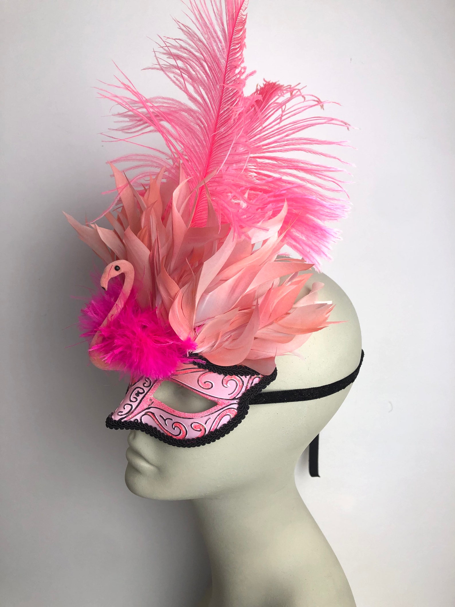 Flamingo Mask Mardi Gras Mask Masquerade | Etsy