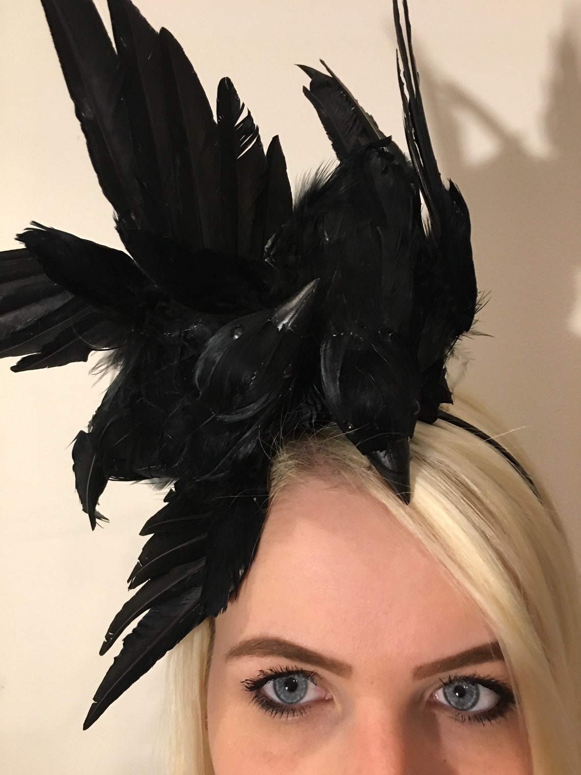 Black Fascinator Bird Costume Crow Kentucky Derby | Etsy