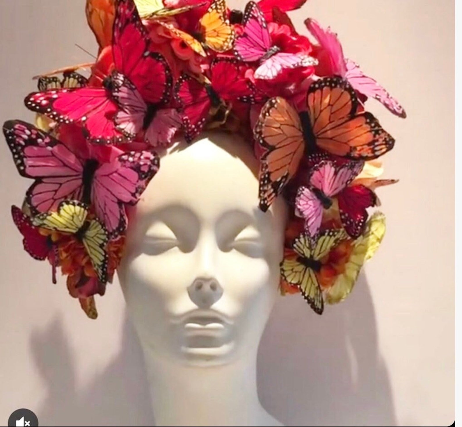 Butterfly Headpiece Pink Fascinator Derby - Etsy