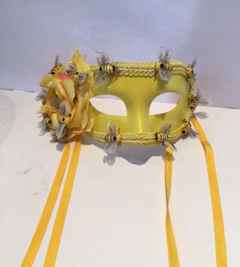 Yellow Masquerade Mask Bee Costume bumble Bee Mask - Etsy