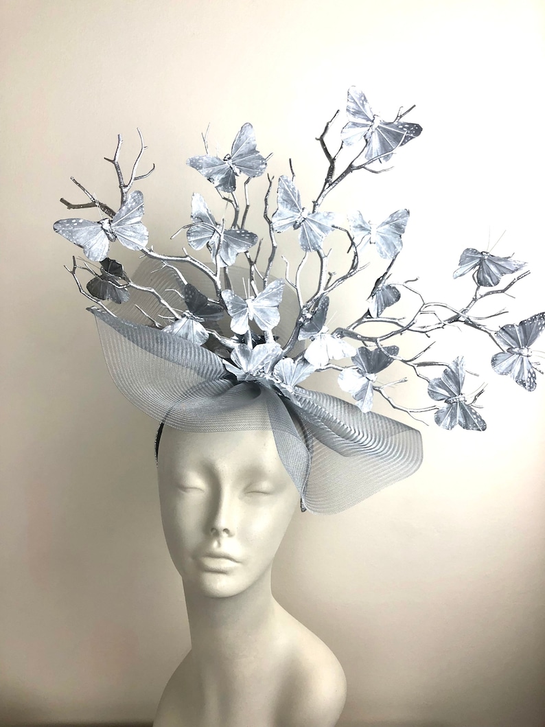 Gold Fascinator Derby Hat Butterfly Headpiece Wedding - Etsy Australia