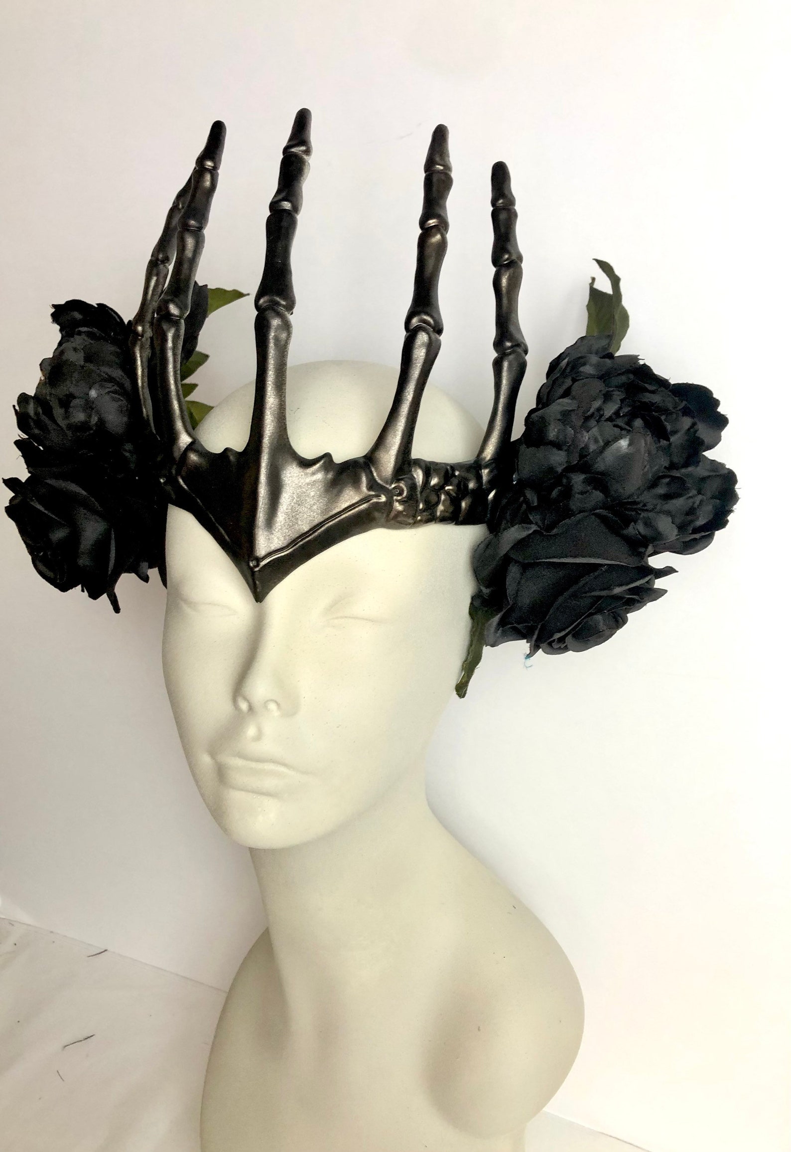 Evil Crown Bones Crown With Flowers - Etsy