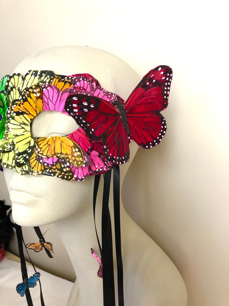 Butterfly Masquerade Masks- Mardi Gras Masks- Rainbow - Etsy