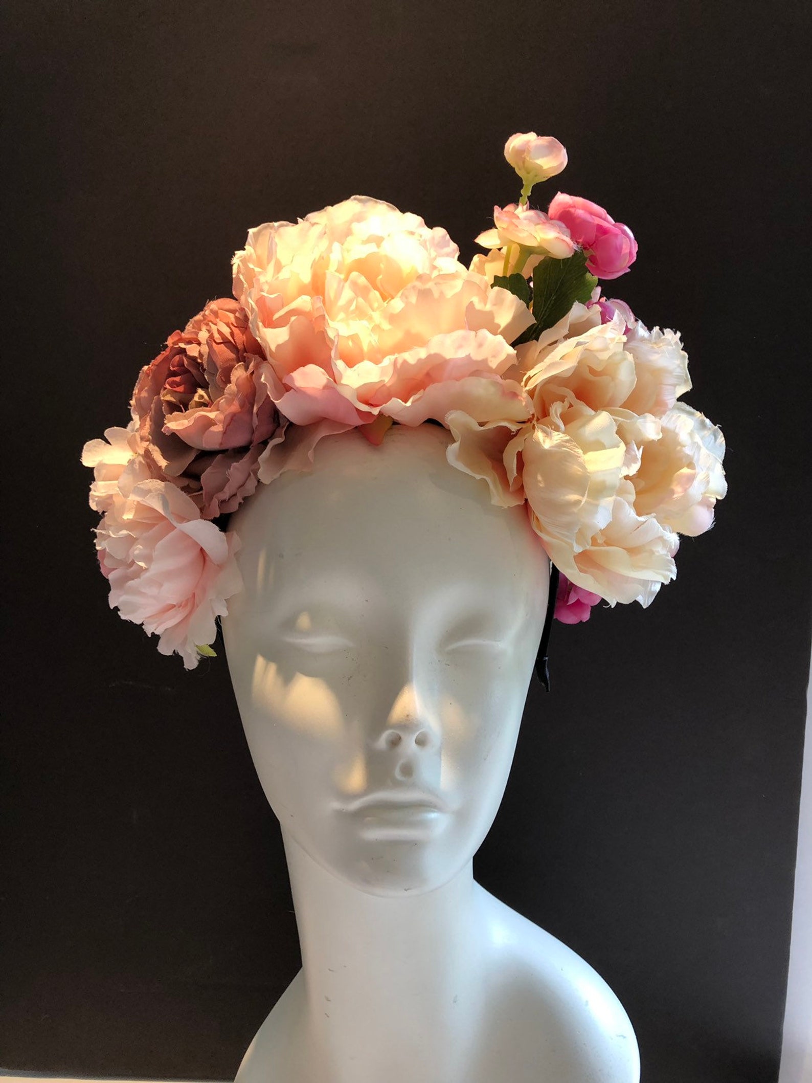 Flower headpiece Flower Crown Bridal Hair accessory | Etsy