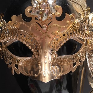 Gold Masquerade Masks- Ladies Party Mask - Etsy
