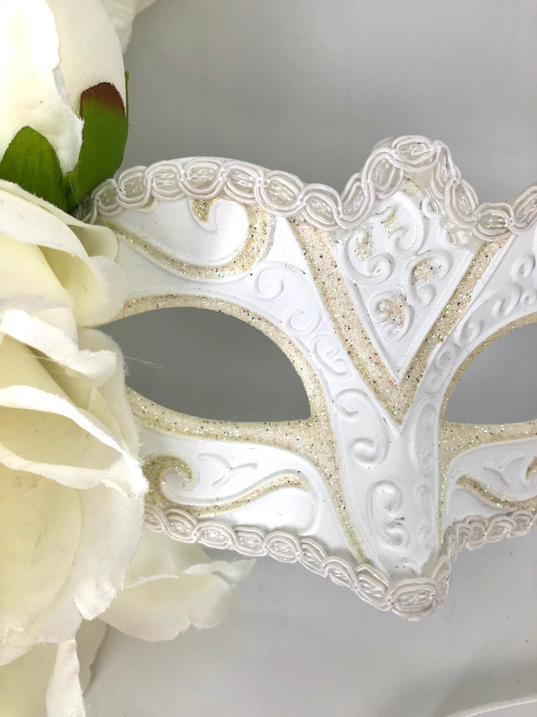 Ivory Masquerade Mask- Magnolia Mardi Gras Flower Mask - Etsy