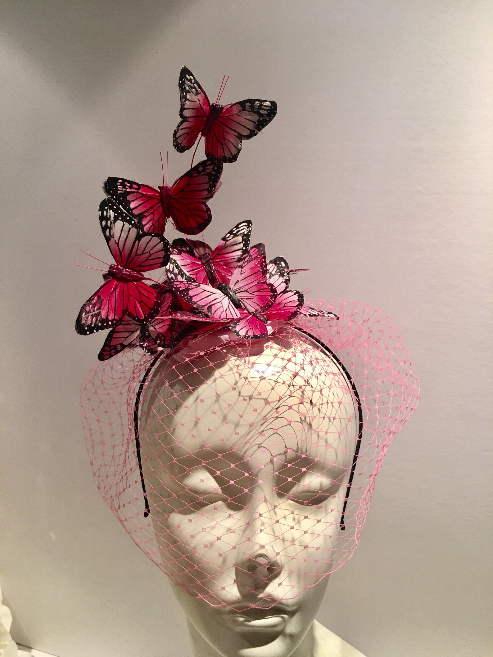 Pink Fascinator Butterfly Hatinator - Etsy