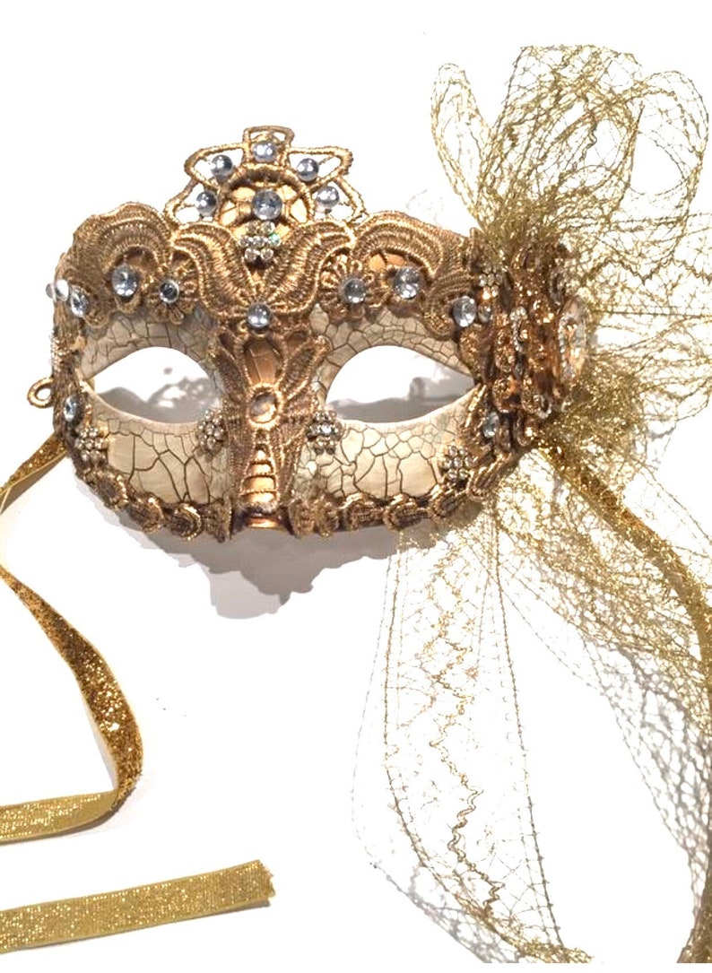 Gold Masquarade Mask mardi Gras Halloween - Etsy