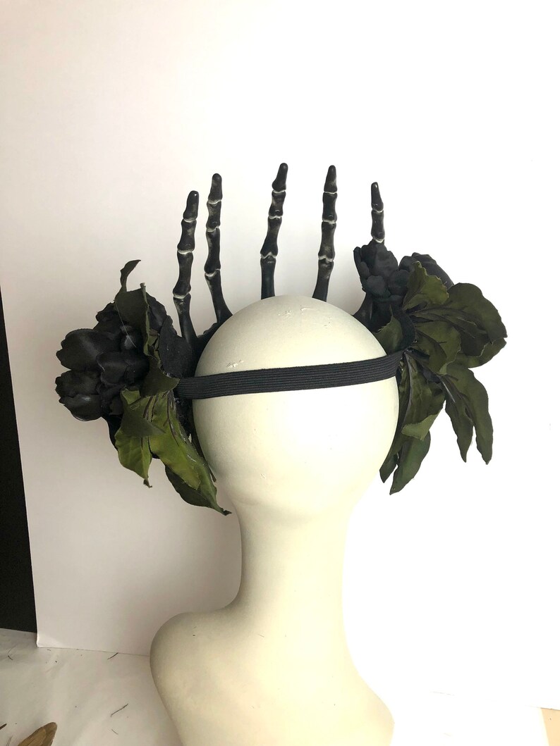 Evil Crown Bones Crown With Flowers - Etsy
