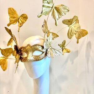 Butterfly Masquerade Mask- Gold Butterfly- Masked Ball - Etsy