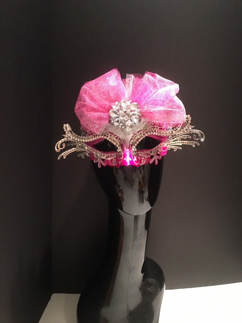 Hot pink Mask Womens Masquerade mask | Etsy