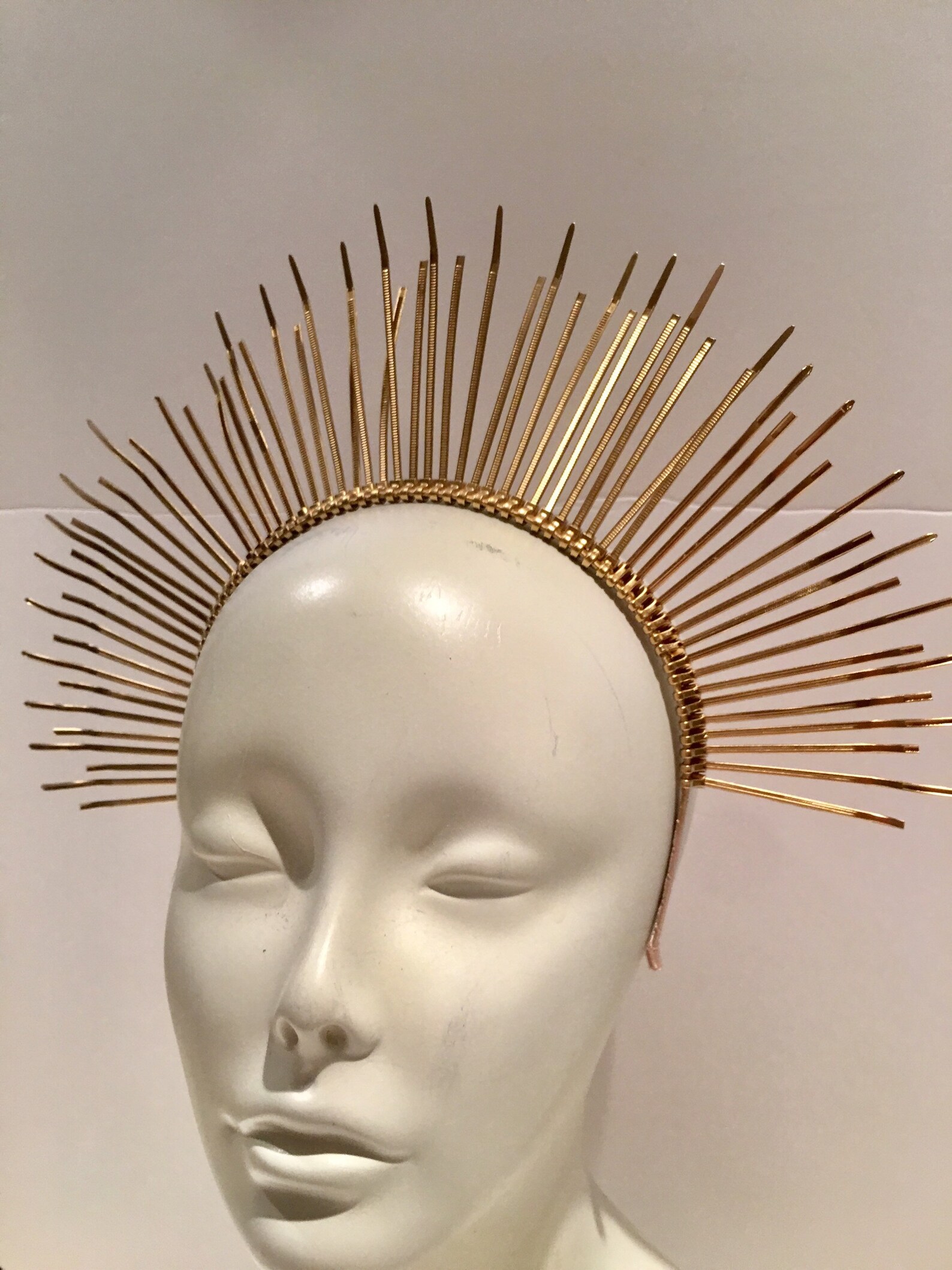 Goddess Headdress gold Crowns Gold Headpiece Derby | Etsy