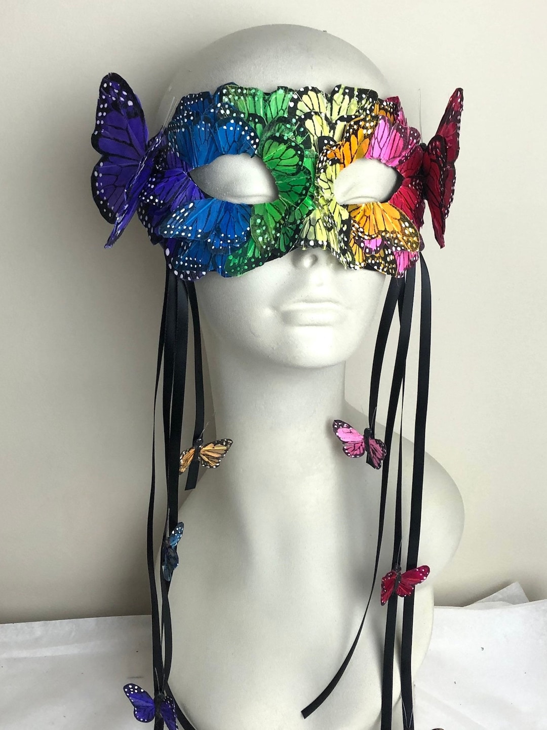 Butterfly Masquerade Masks- Mardi Gras Masks- Rainbow - Etsy